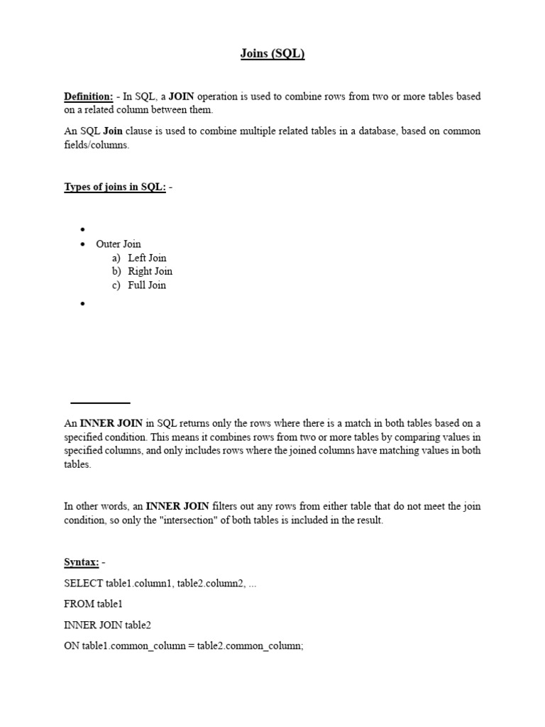 Joins_SQL_Assignment_3 | PDF | Computer Data | Information Retrieval Joins_SQL_Assignment_3 | PDF | Computer Data | Information Retrieval