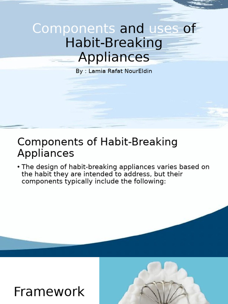 Habit-Breaking Appliances in Orthodontics | PDF | Orthodontics ...