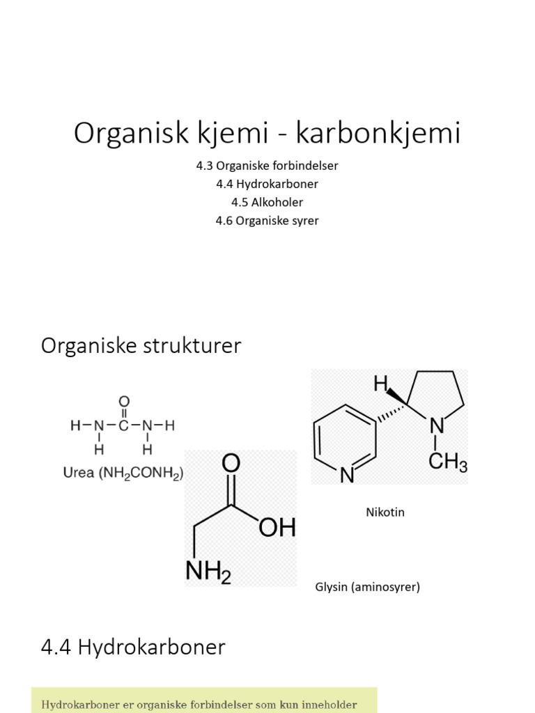 Organisk Kjemi | PDF