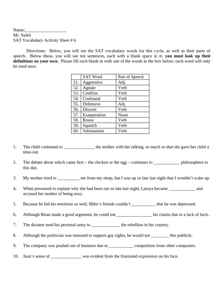 SAT Word List 06 | PDF