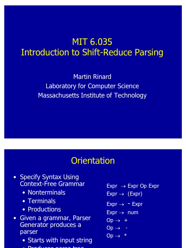 Introduction To Shift Reduce Parsing | PDF | Parsing | Theoretical Computer Science