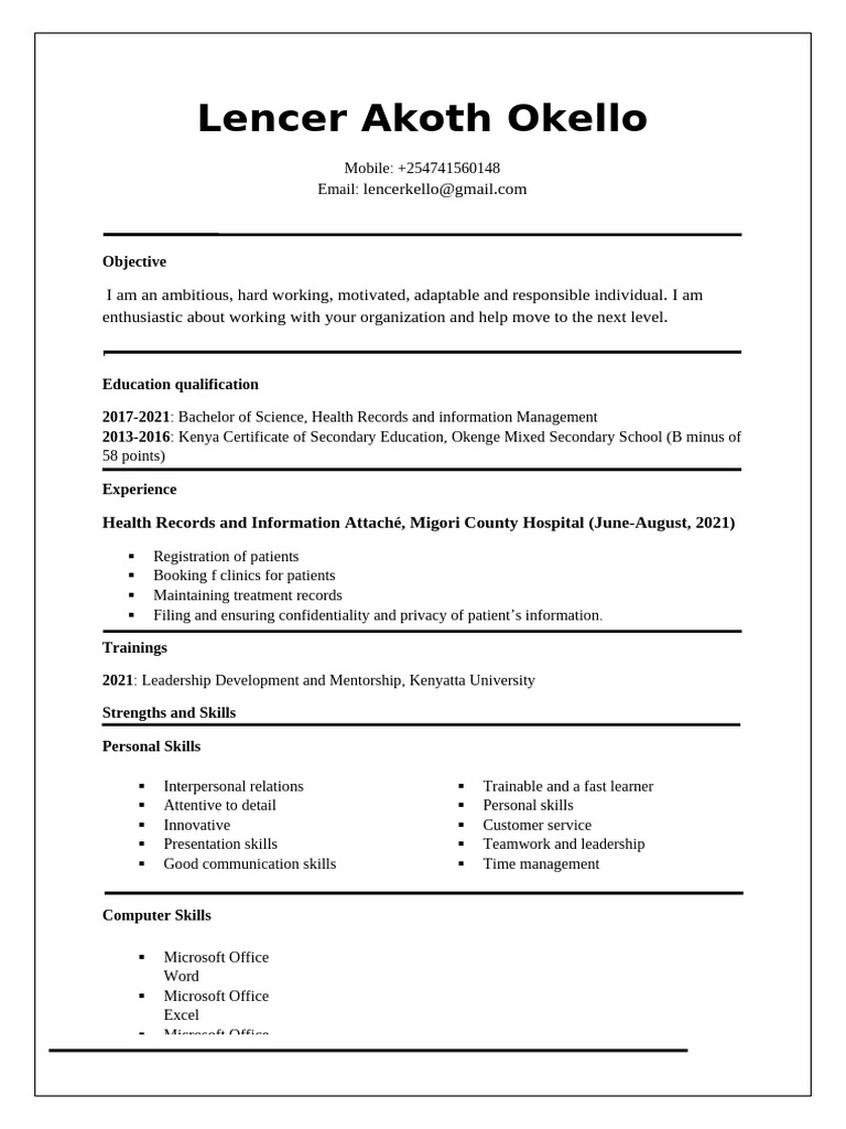 Lencer CV | PDF