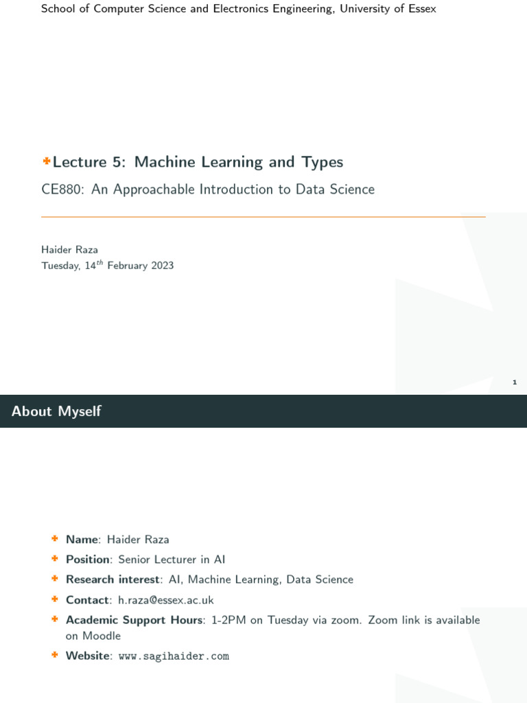 CE880_lecture5_slides | PDF | Machine Learning | Statistical Classification