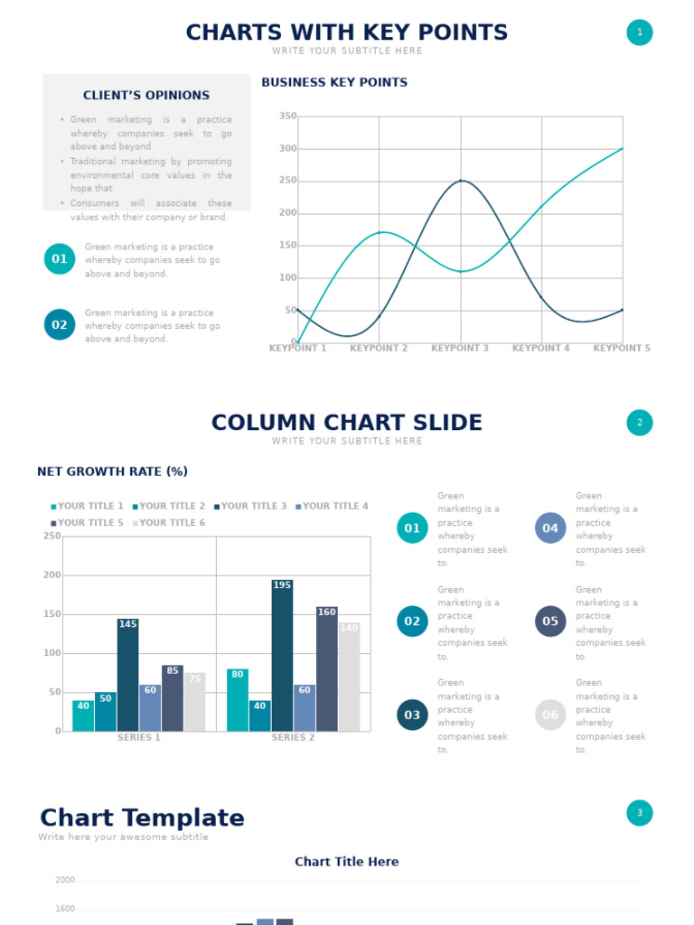 Chart Slides Powerpoint Template | PDF | Marketing | Brand