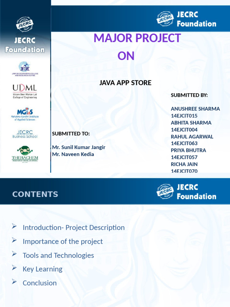 New Major Ppt Java App Store Pdf My Sql Software
