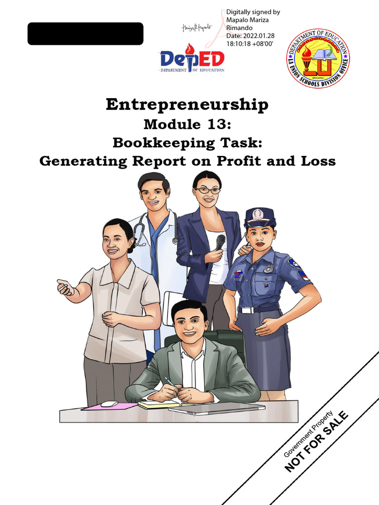 Entrep - MOD-13-Bookeeping Task | PDF | Debits And Credits | Expense