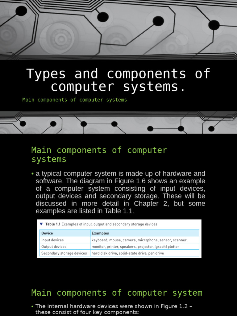 2 Main compnents of computer system | PDF | Graphical User Interfaces | Computer Data Storage