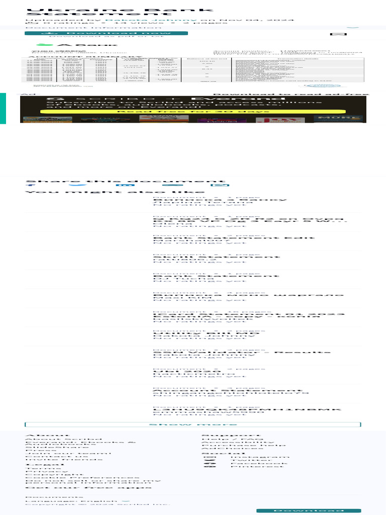 Ukraine Bank Statement PDF Debt Payments | PDF | Scribd | Financial ...