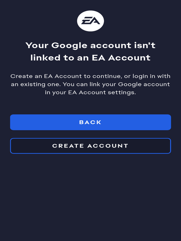Link Google Account to EA Account | PDF
