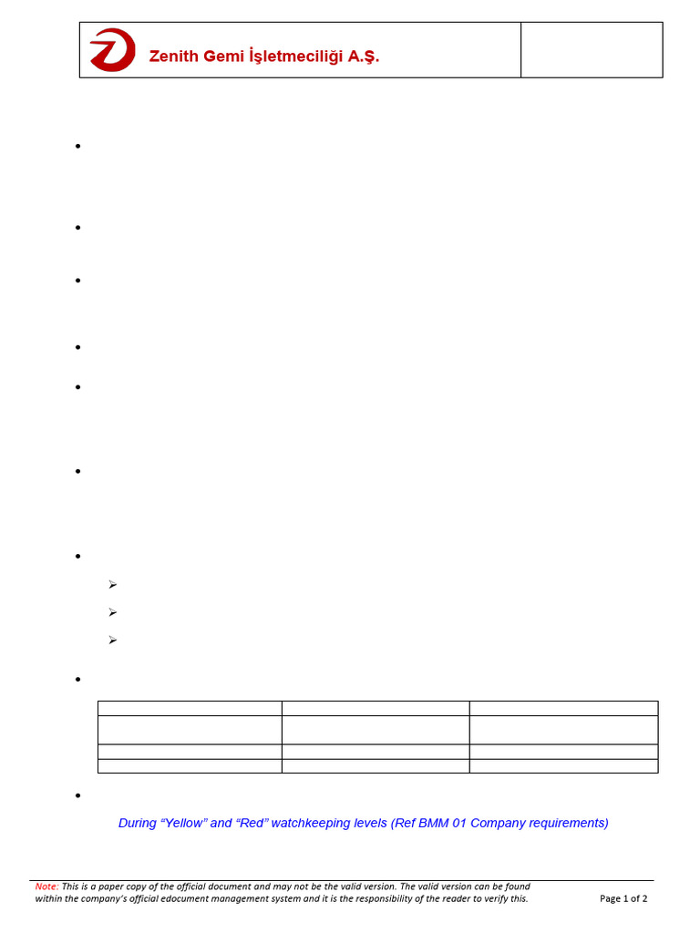 Engine Room Procedures Ver 4 | PDF