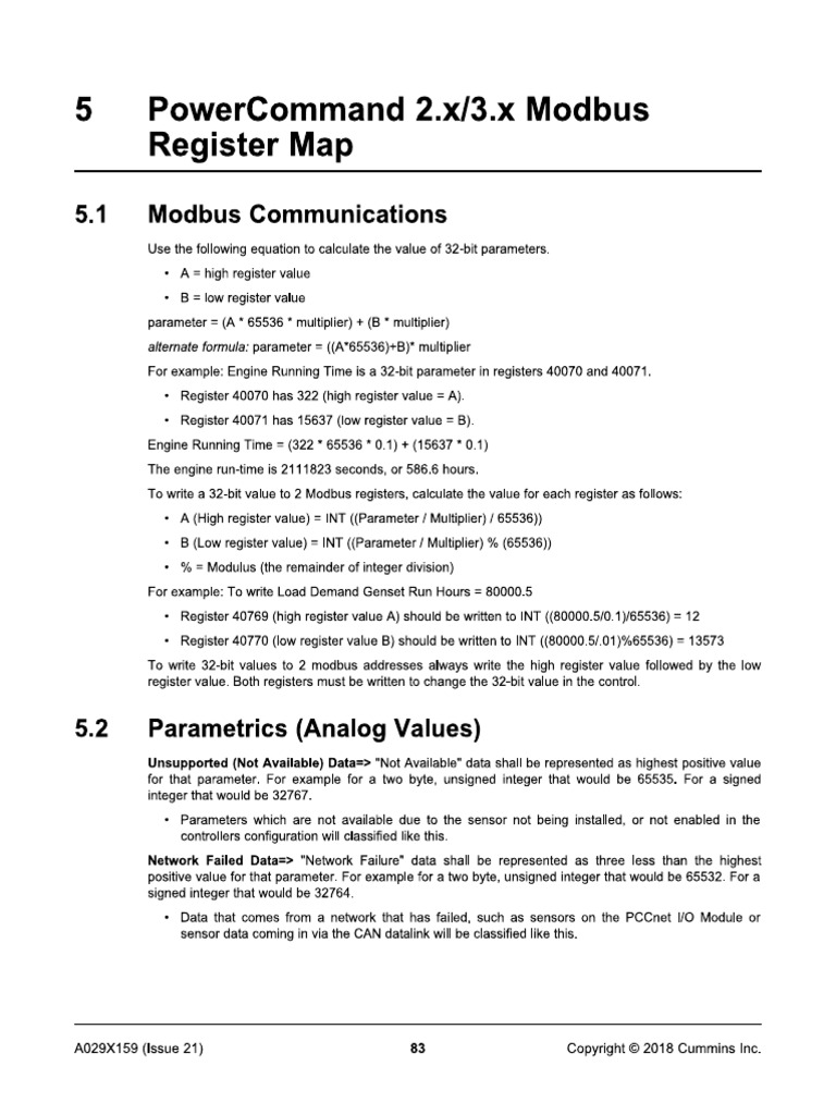 Modbus Rgister Mapping | PDF