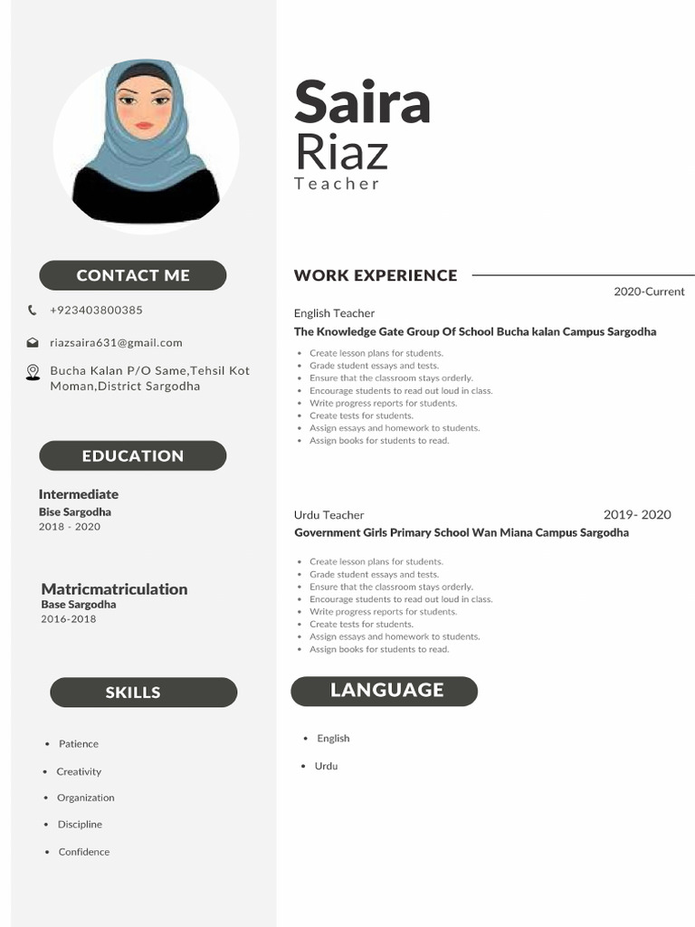 Saira Riaz CV | PDF