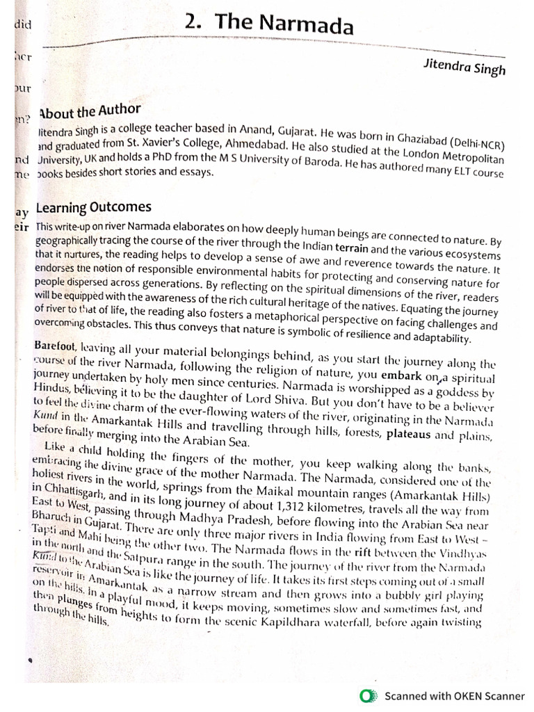Unit 2.2.the Narmada | PDF