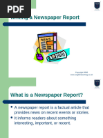 Newspaper Report | PDF