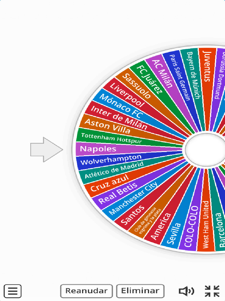 Ruleta de Equipos de Futbol - Rueda Aleatoria | PDF