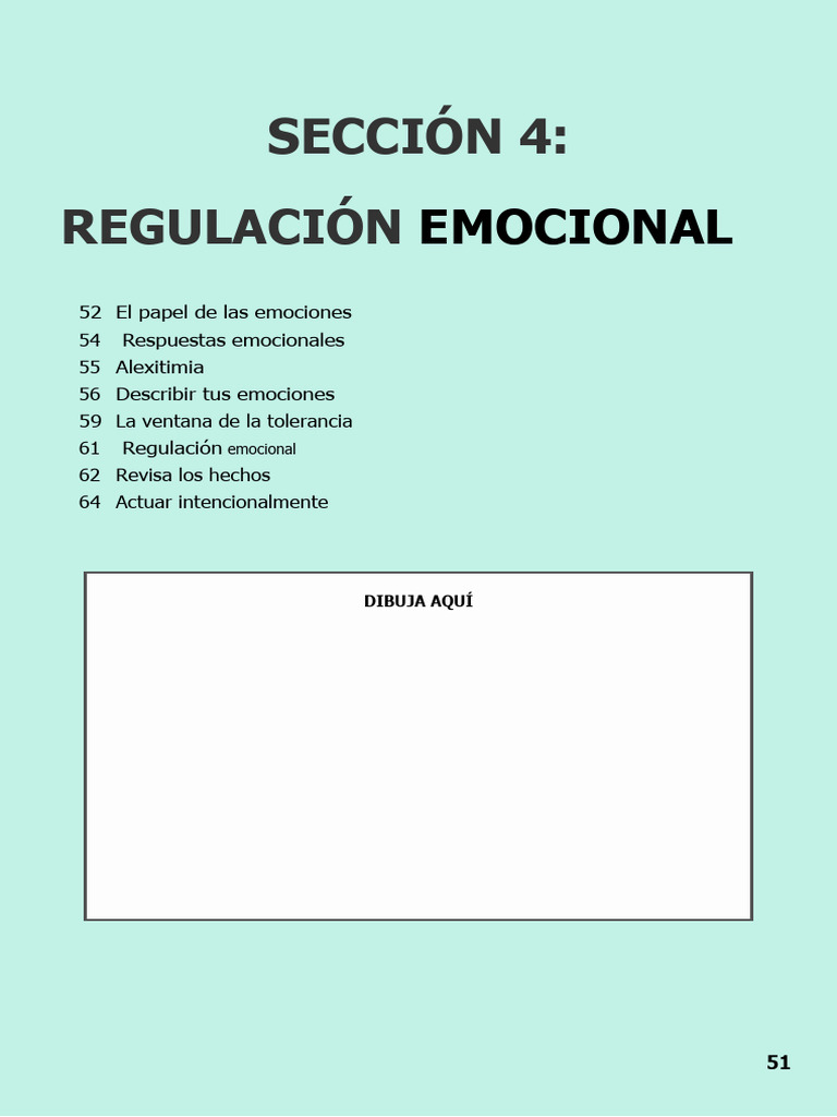 Sección 4: Regulación: Emocional | PDF | Las emociones ...