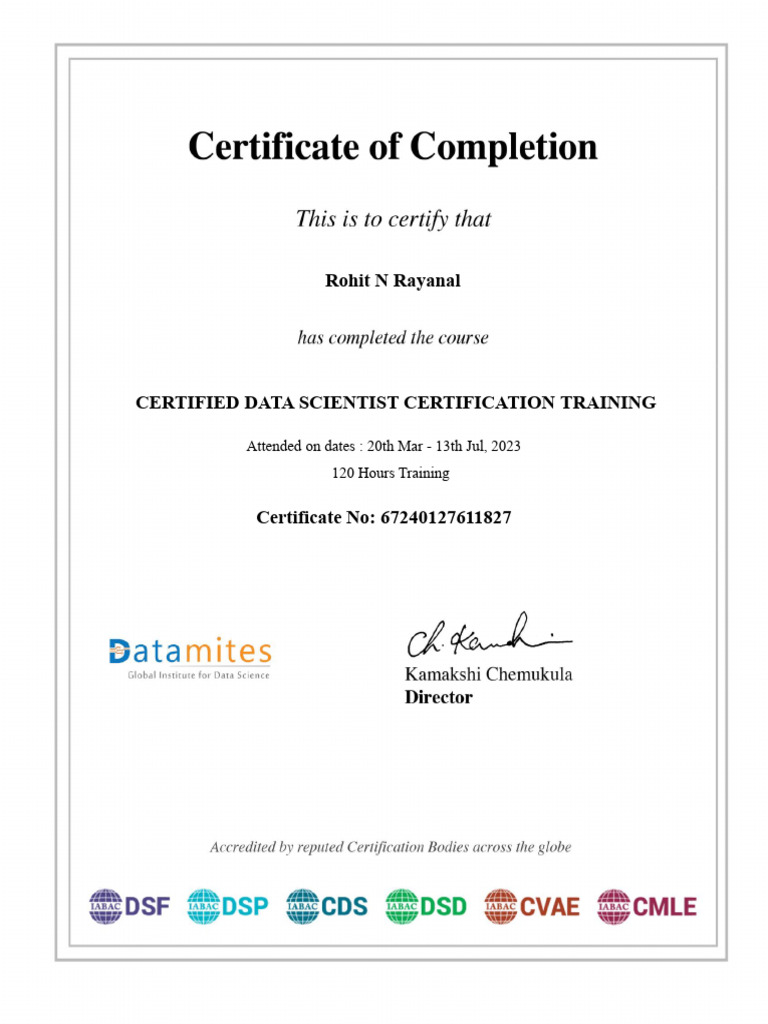 completions certificate (CDS) | PDF