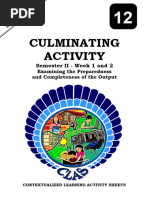 Culminating Activity Module | PDF | Learning | Résumé