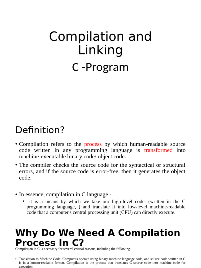 2_compilation and linking c program | PDF | Library (Computing) | Compiler