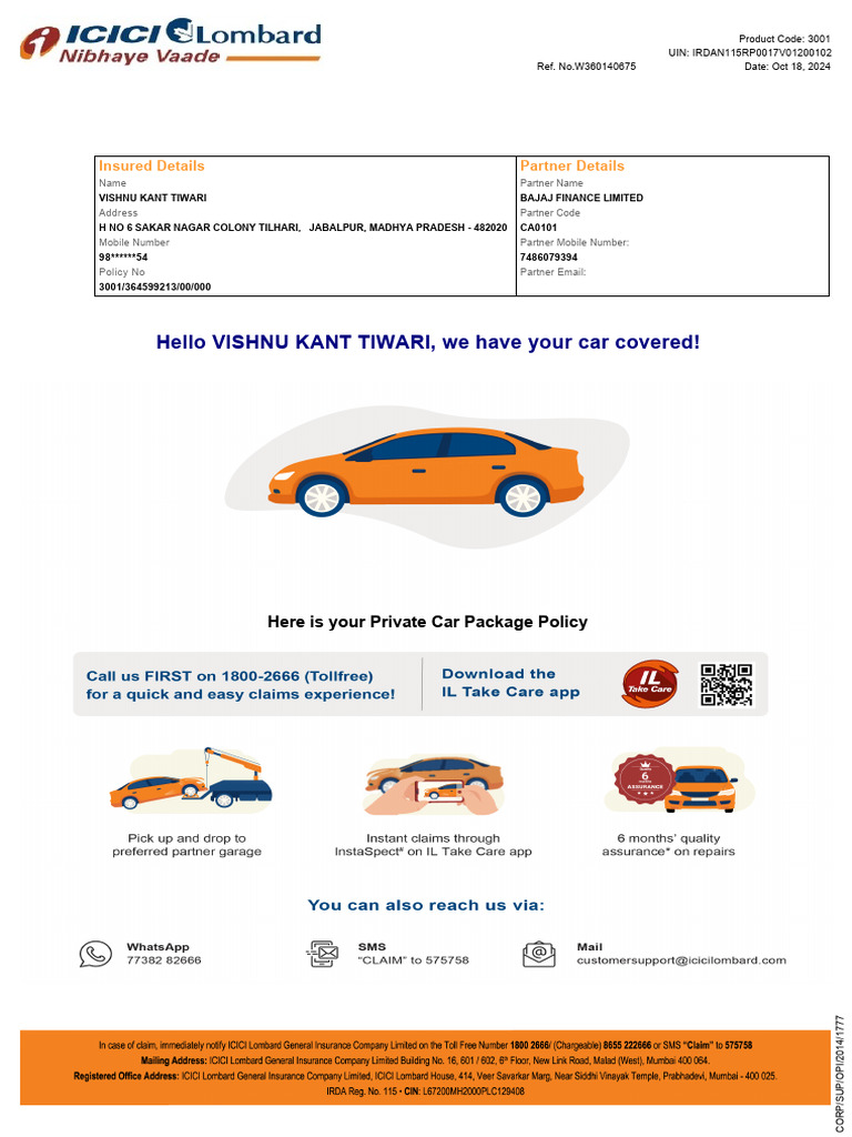 Policy | PDF | Insurance | Pro Rata