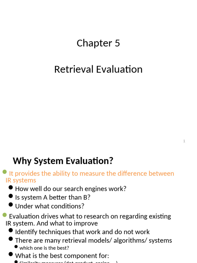 5 Retrieval Evaluation | PDF | Information Retrieval | Information Science
