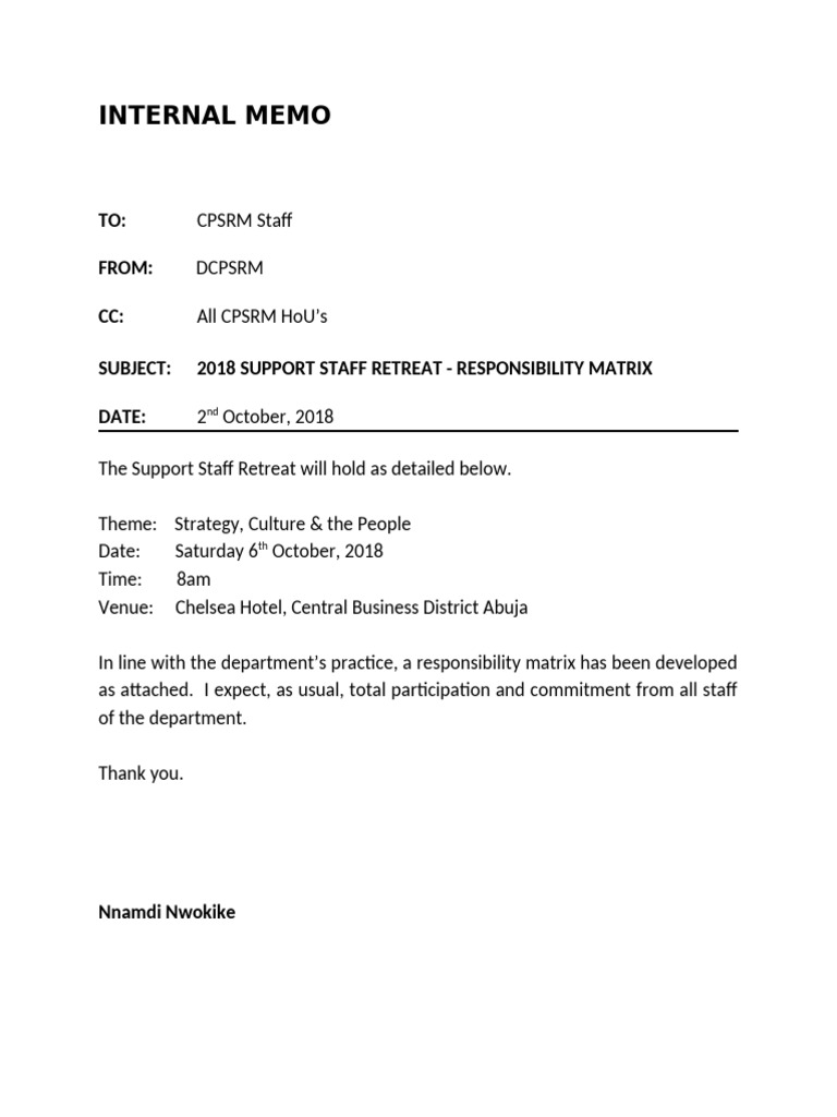 2018 Support Staff Retreat Details | PDF