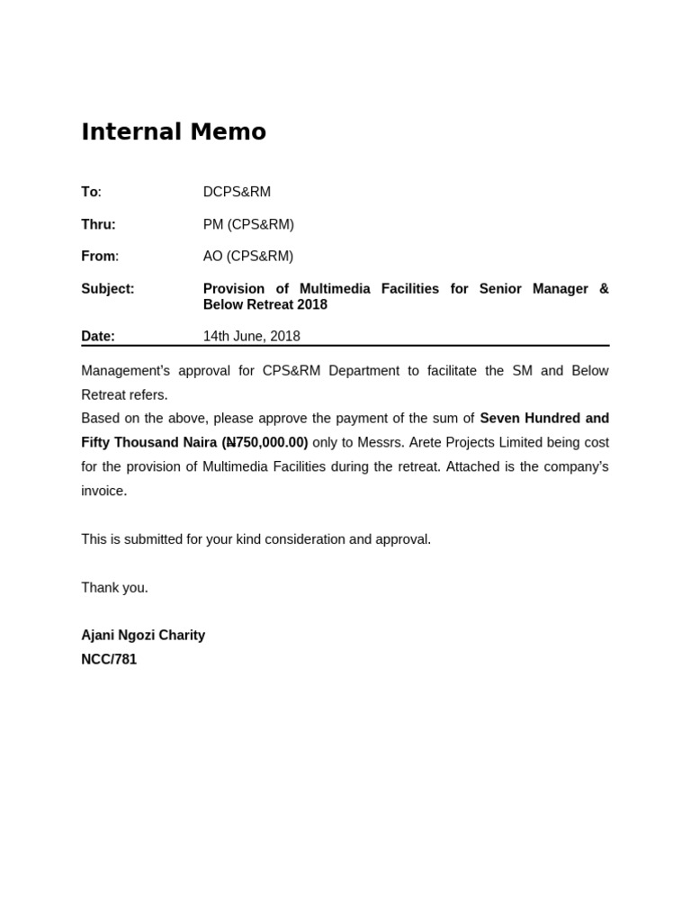memo 2 | PDF