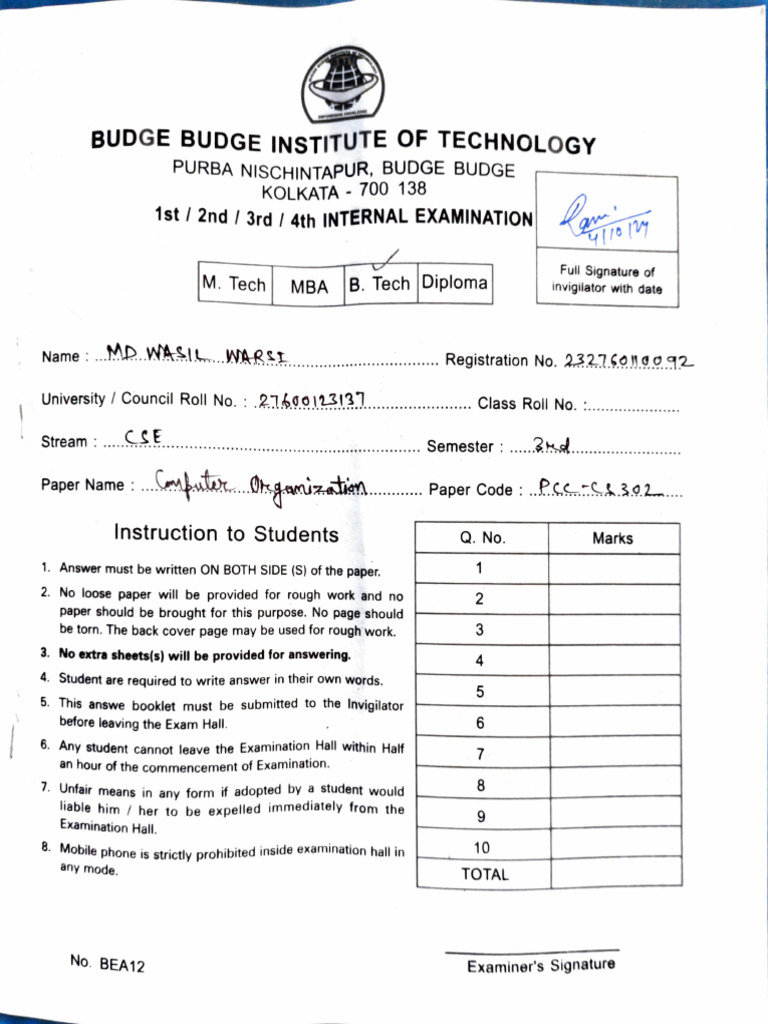 MD Wasil Warsi | PDF