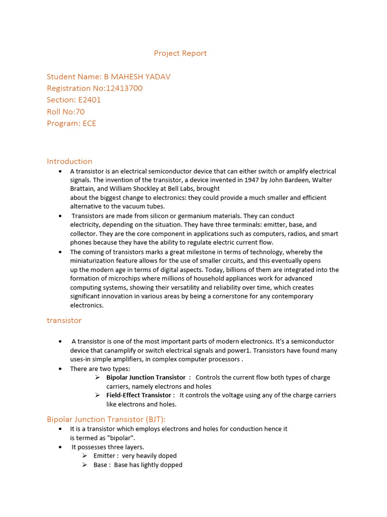 ECE 132 | PDF | Field Effect Transistor | Bipolar Junction Transistor