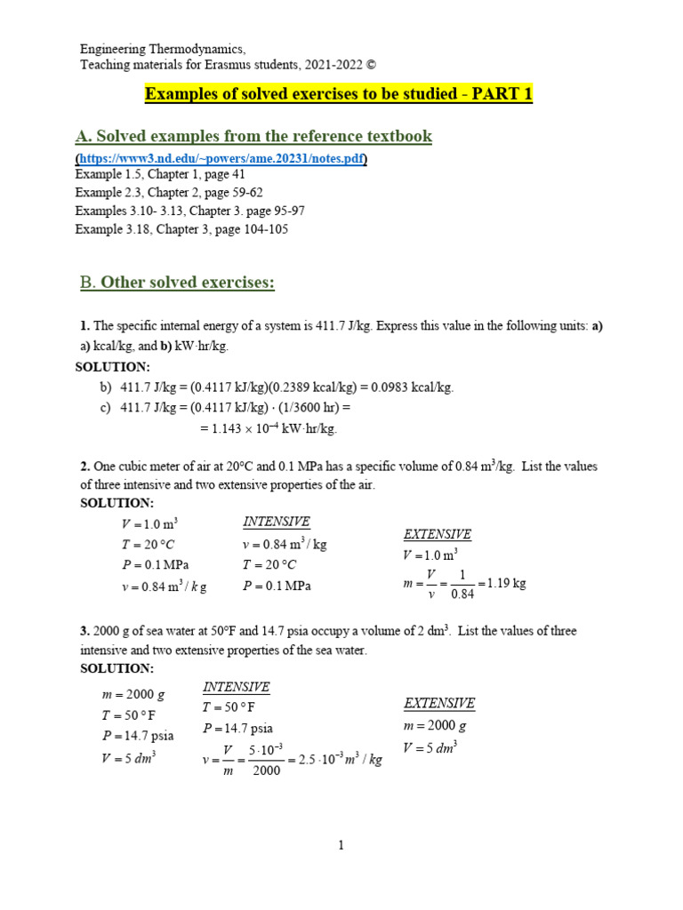 Exercises_Examples 1 | PDF | Density | Quantity