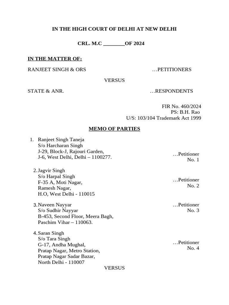 Affidavits - Quashing Petition | PDF