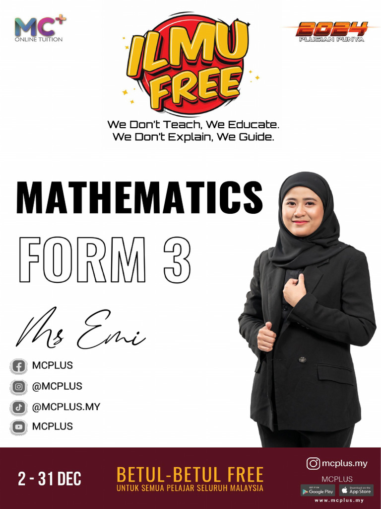 Seminar Ilmu Free Form 3 Maths Ms Emi 02.12.2024 | PDF | Mathematics