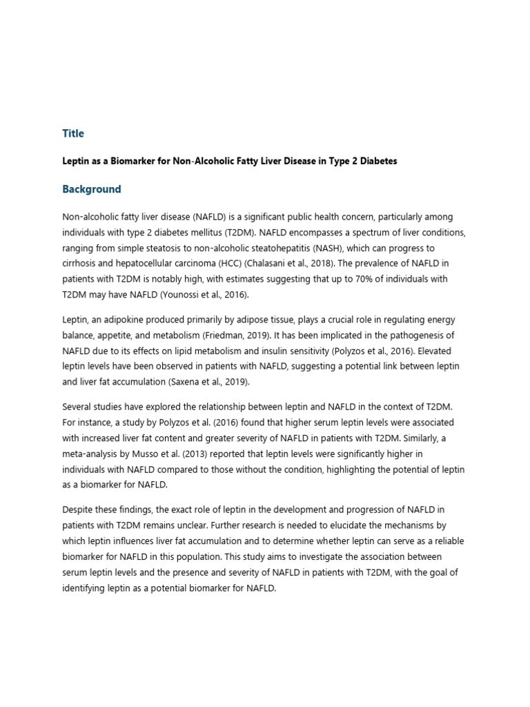 nafld | PDF | Adipose Tissue | Leptin