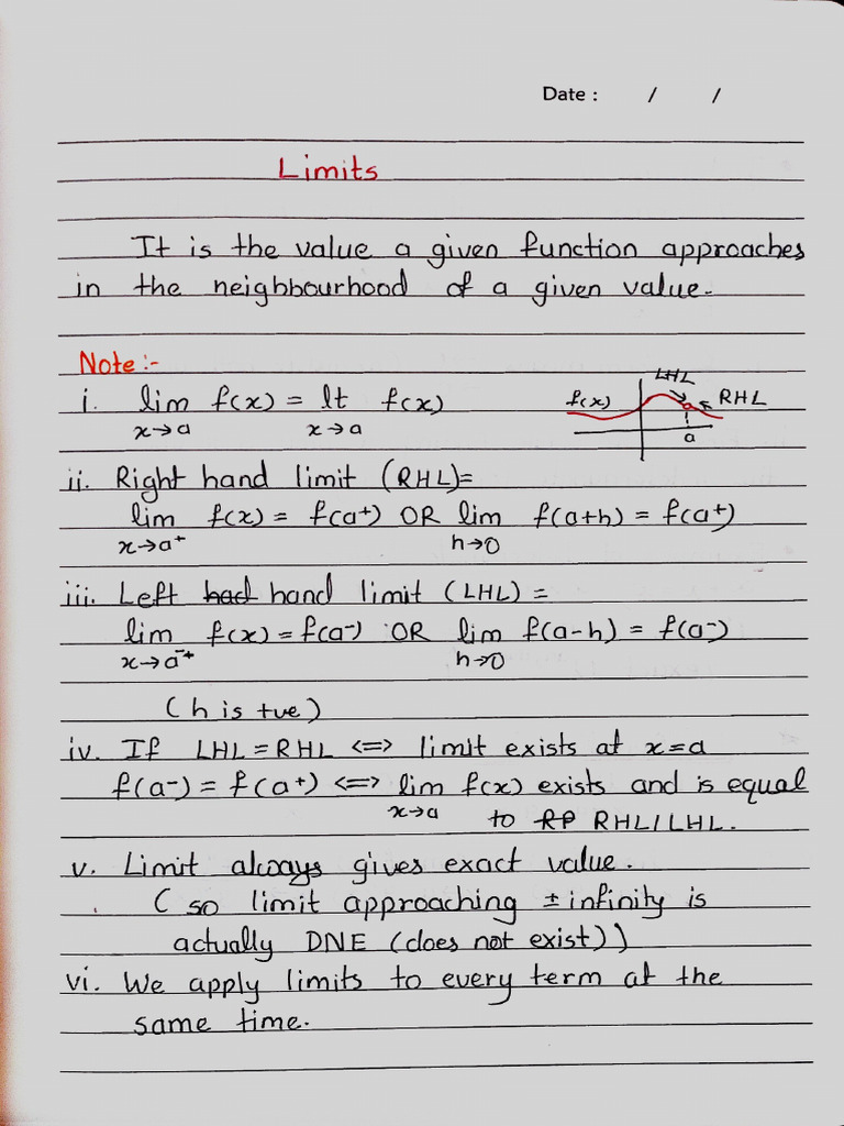Limits | PDF