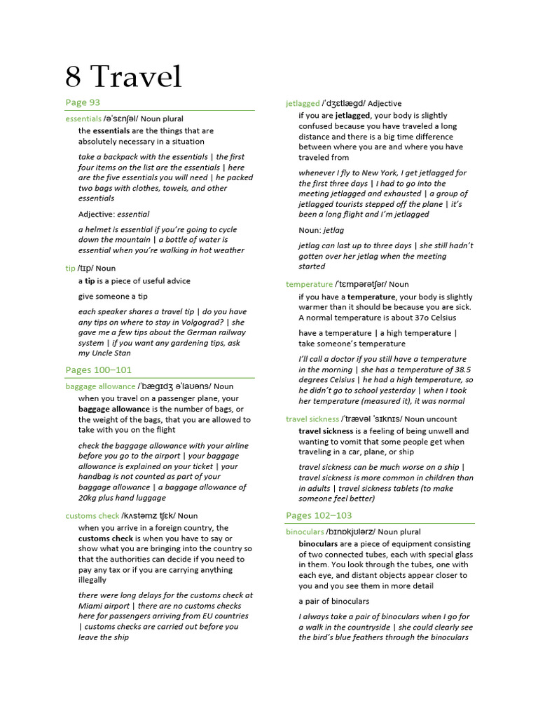 life_2e_sb4_u08_wordlist | PDF | Home Appliance | Baggage