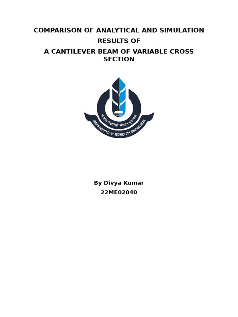 MDP Report | PDF | Simulation | Beam (Structure)