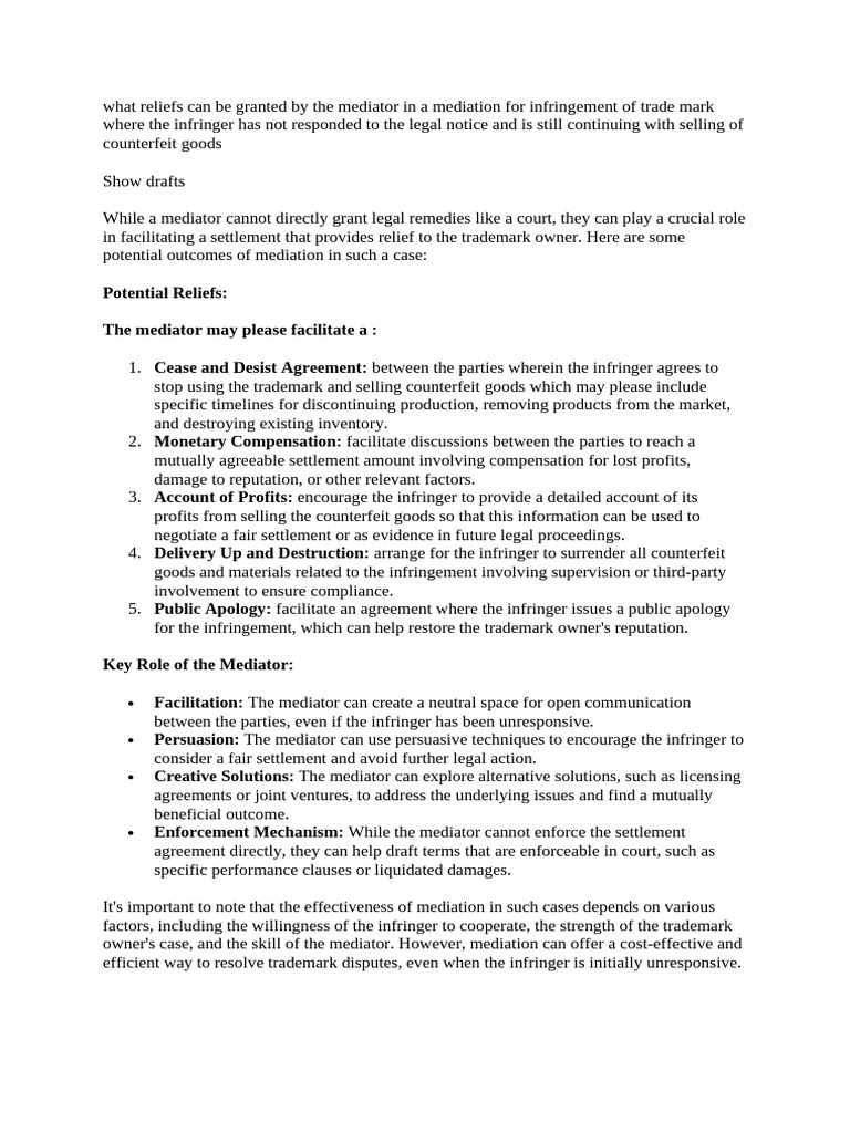 12A Pre-Institution Mediation and Settlement - under-THE COMMERCIAL ...