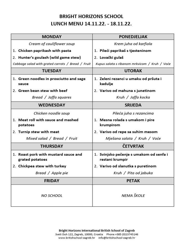 Bright Horizons Menu 2022 Nov 14-18_221109_161715 | PDF