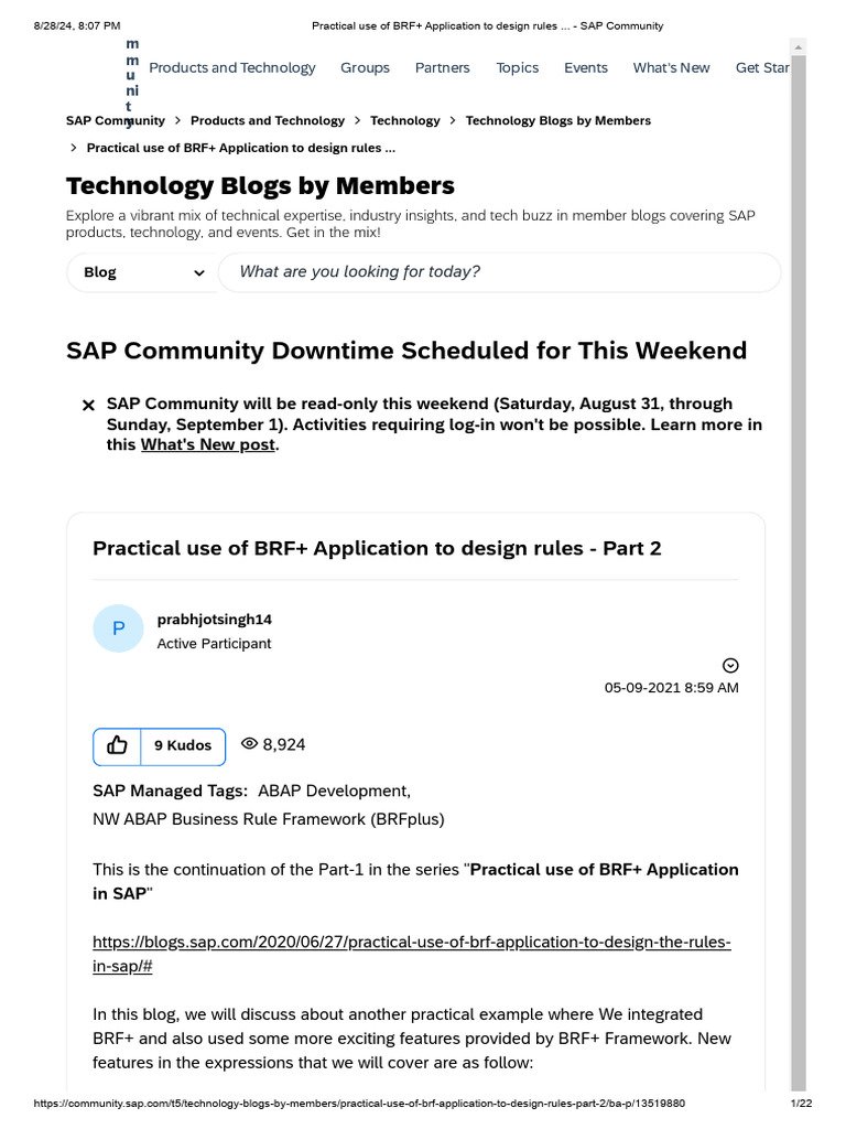 Practical Use of BRF+ Application To Design Rules ... - SAP Community | PDF | Computer ...