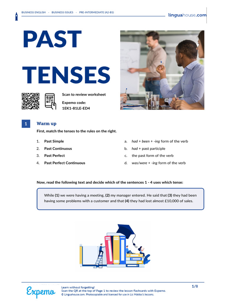 Pre-Intermediate Past Tenses Teacher | PDF | Perfect (Grammar ...