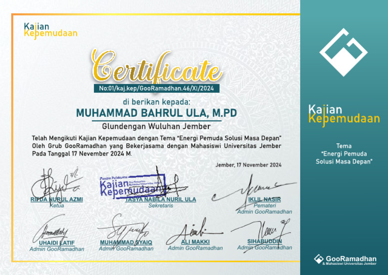 Muhammad Bahrul Ula, M.PD | PDF