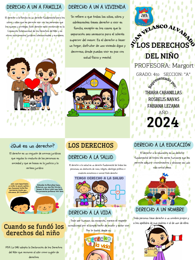 Derechos del Niño para 4to Grado | PDF | Derechos de los niños | Justicia