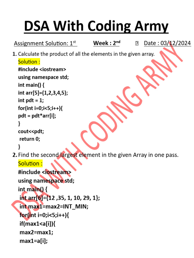 New - Week 3rd - Assignment - Solution 1th | PDF