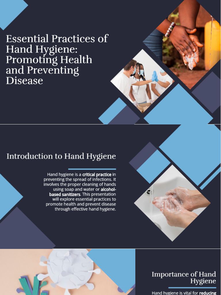 Slidesgo Essential Practices of Hand Hygiene Promoting Health and ...