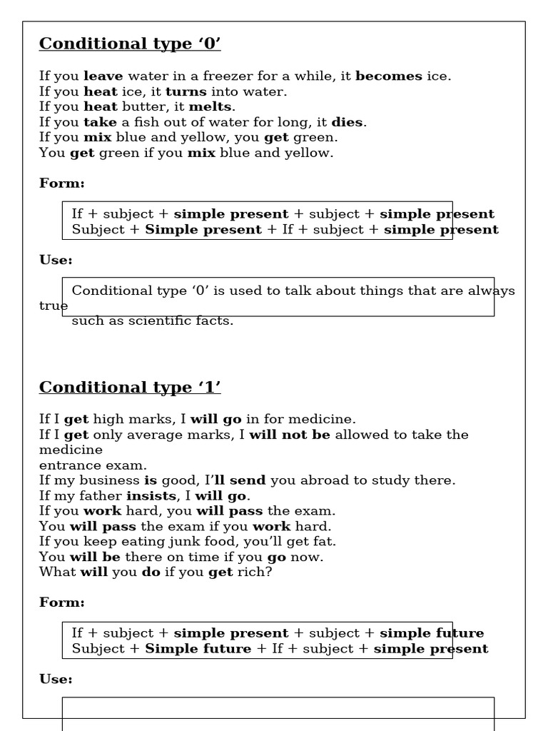 Conditional type 0-1 | PDF