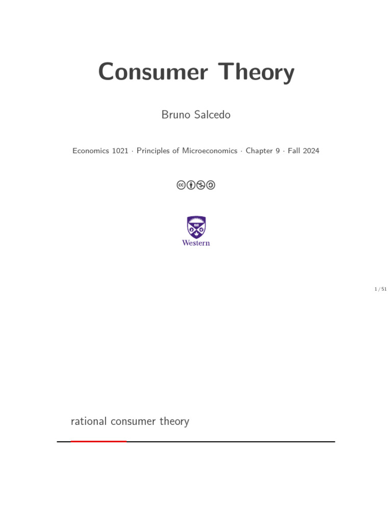 S04 Consumer Theory (Complete) | PDF | Economics | Consumers