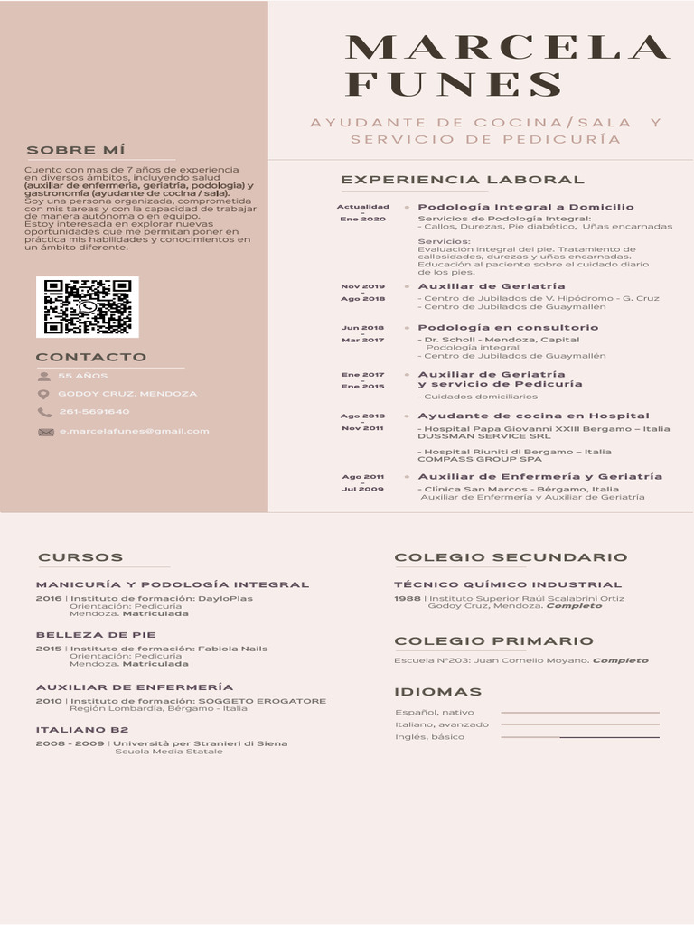 CV MARCELA Mobile | PDF | Italia | Cuidado de la salud