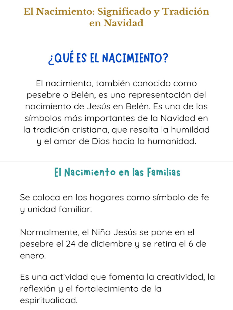 El Nacimiento | PDF