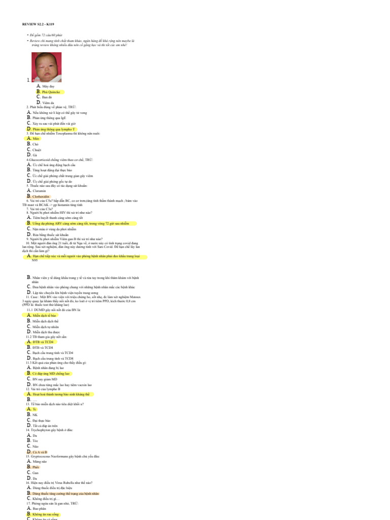 G M 72 Câu/60 Phút Review CH Mang Tính CH T Tham KH O, Ngân Hàng Khá R ...