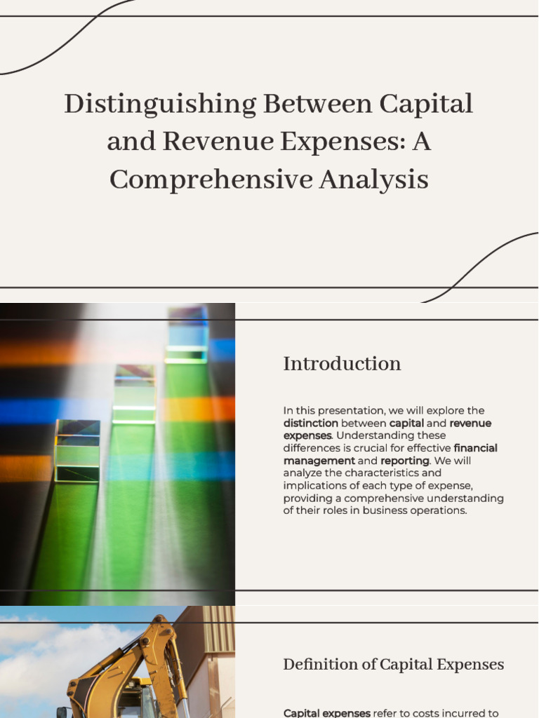 Capital vs. Revenue Expenses Explained | PDF | Expense | Financial ...